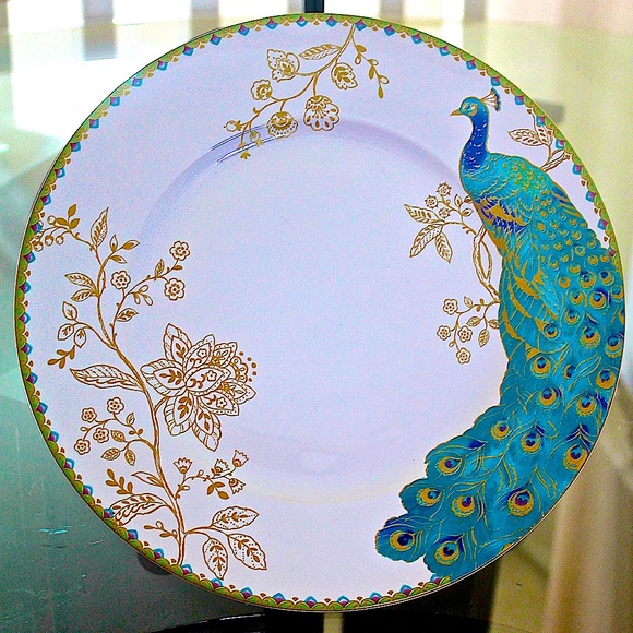 222 Fifth | Dining | 222 Fifth Peacock Garden Dinner Plate Inch Peacock ...